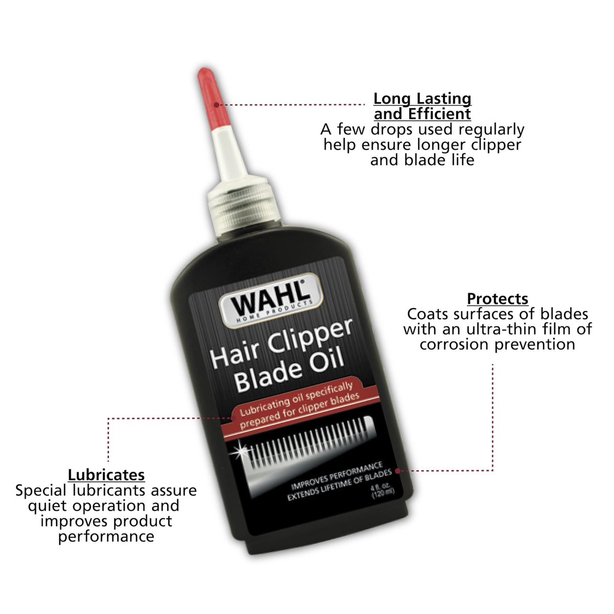 Wahl Premium Hair Clipper Blade Lubricating Oil for Clippers, Trimmers ...